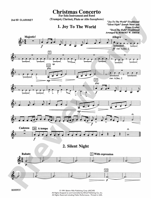 Christmas Concerto (Solo Trumpet, Clarinet, Flute, or Alto Saxophone ...