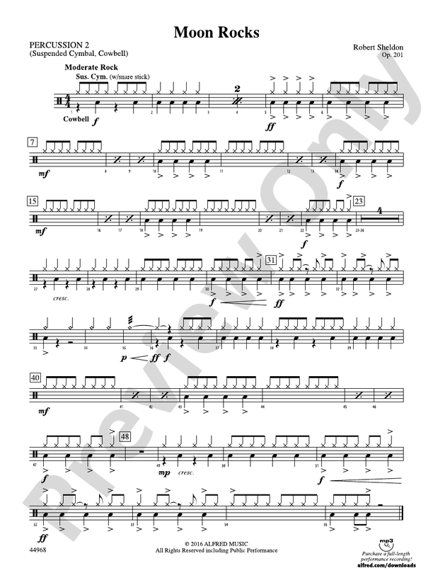 Moon Rocks: 2nd Percussion: 2nd Percussion Part - Digital Sheet Music Download