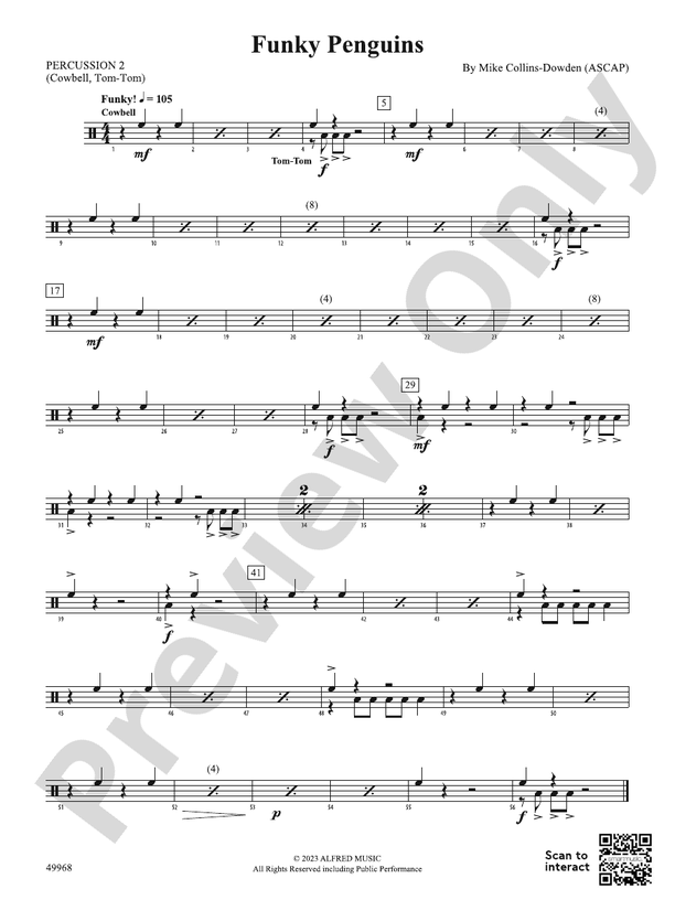 Funky Penguins: 2nd Percussion: 2nd Percussion Part - Digital Sheet ...