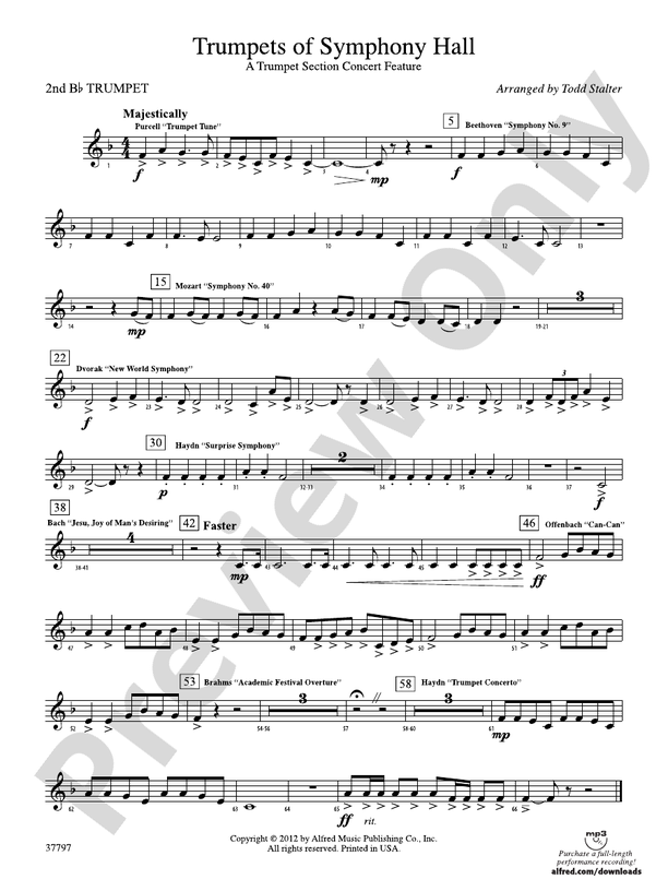 Trumpets of Symphony Hall: 2nd B-flat Trumpet: 2nd B-flat Trumpet Part - Digital Sheet Music ...