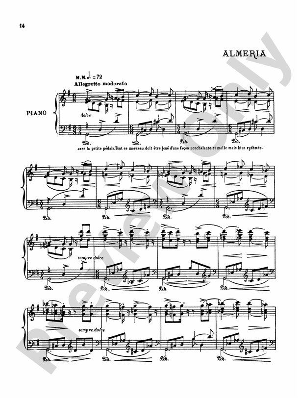 Albéniz: Iberia (Volume II): Almeria Part - Digital Sheet Music Download