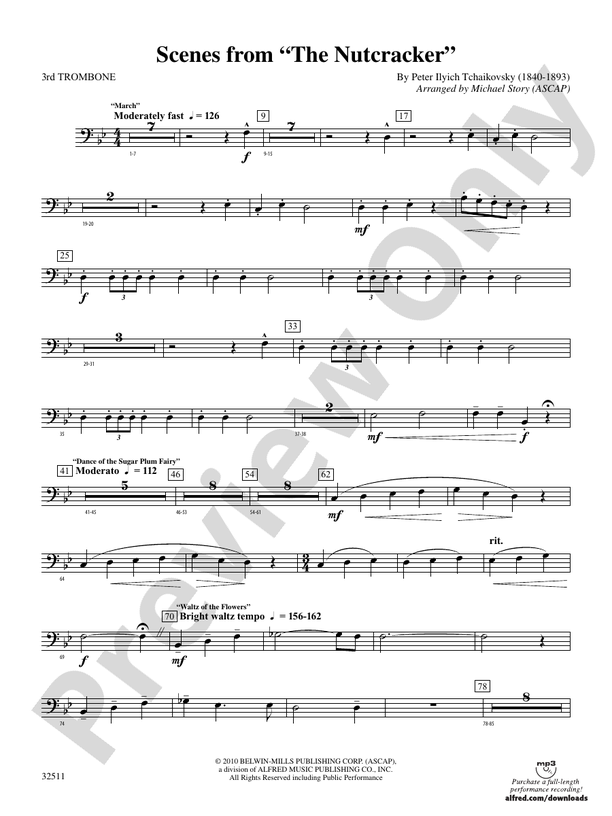 Scenes from The Nutcracker: 3rd Trombone: 3rd Trombone Part - Digital ...