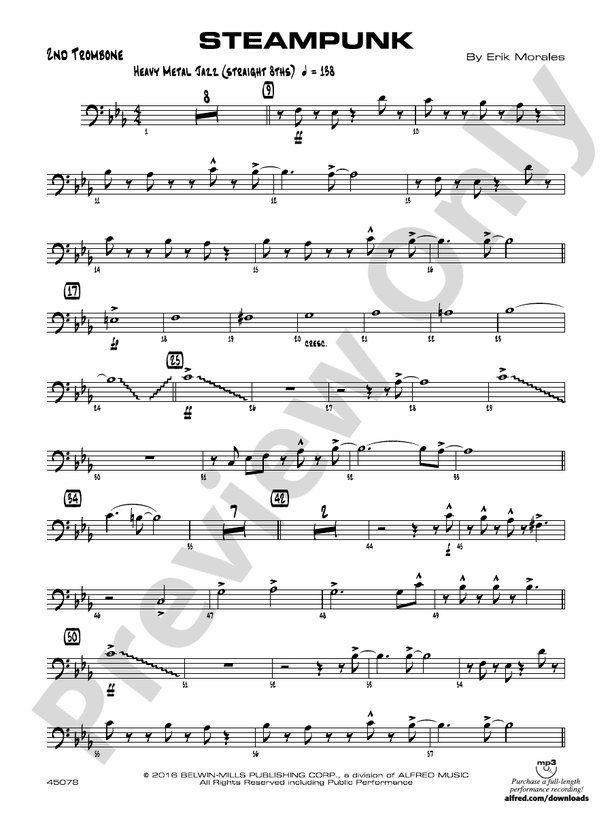 Steampunk: 2nd Trombone: 2nd Trombone Part - Digital Sheet Music Download