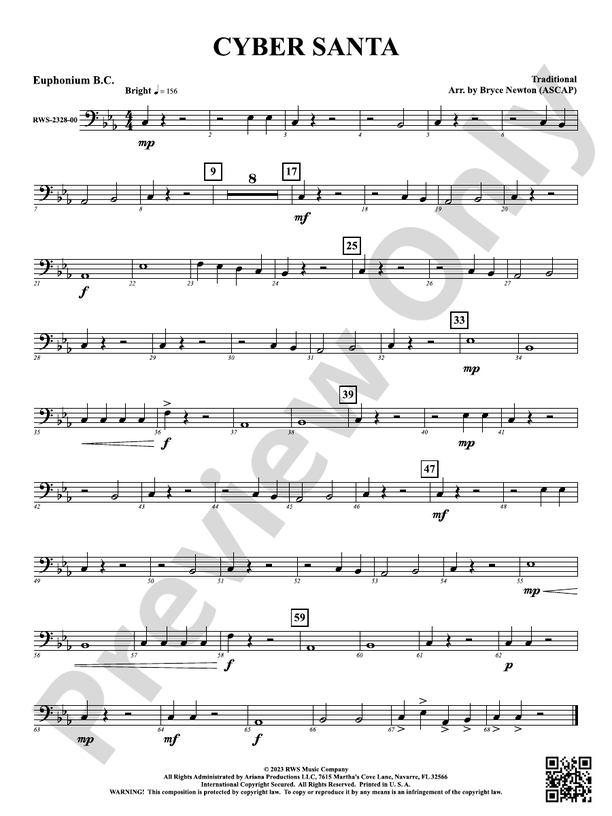 Cyber Santa: Baritone B.C.: Baritone B.C. Part - Digital Sheet Music ...
