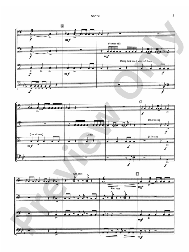 Suite for Percussion: Score: Percussion Ensemble Score - Digital Sheet ...