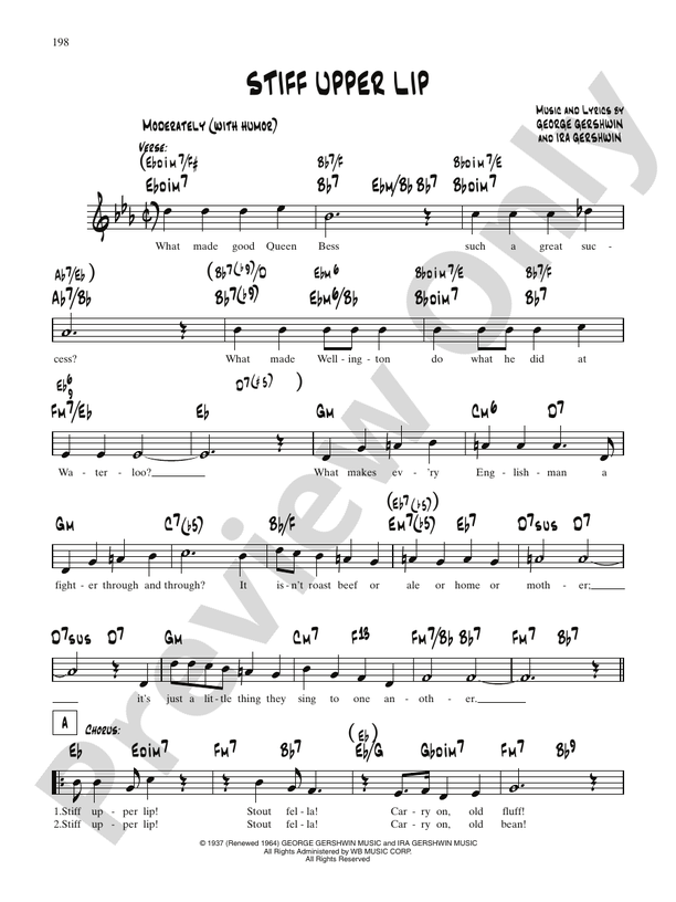 Stiff Upper Lip: Guitar: George Gershwin - Digital Sheet Music Download