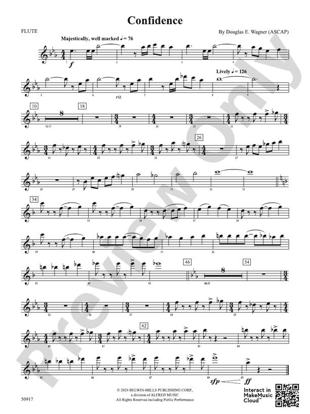 Confidence: Flute: Flute Part - Digital Sheet Music Download
