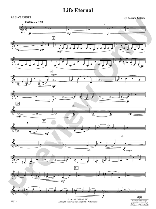 Life Eternal: 3rd B-flat Clarinet: 3rd B-flat Clarinet Part - Digital ...
