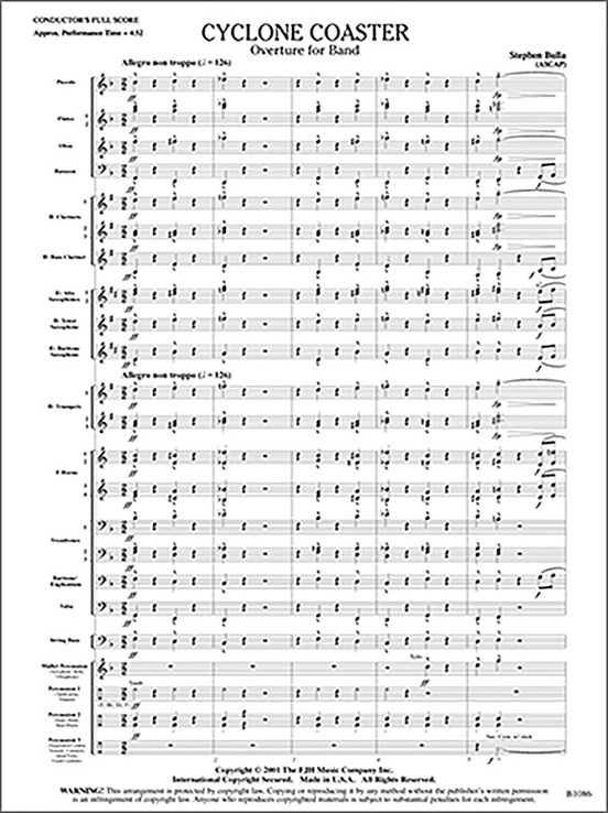 Cyclone Coaster: Concert Band Conductor Score: Stephen Bulla | Alfred Music