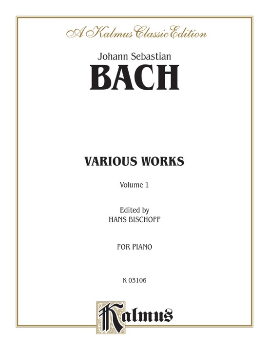 Bach: Various Works (Volume I): Fragment einer Suite in F-moll Part ...