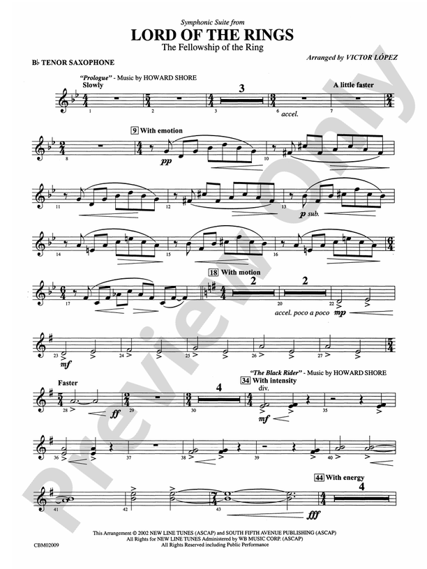 The Lord of the Rings: The Fellowship of the Ring, Symphonic Suite from ...
