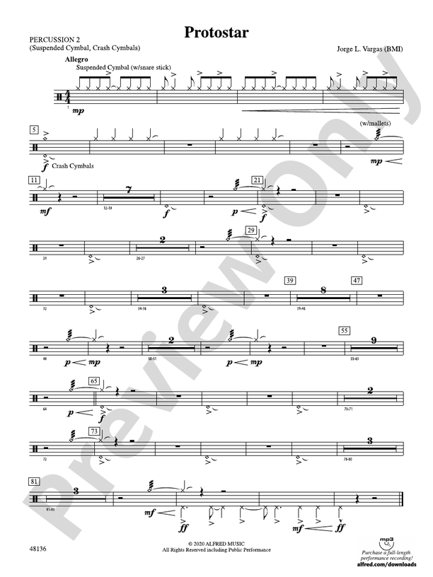 Protostar: 2nd Percussion: 2nd Percussion Part - Digital Sheet Music ...