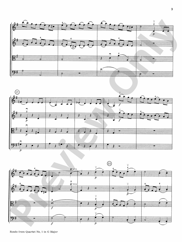 Mozart String Quartets: Score: String Quartet Score - Digital Sheet Music Download