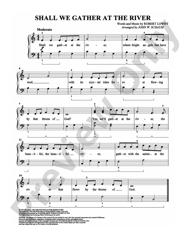 Shall We Gather at the River: Easy Piano: John W. Schaum - Digital ...