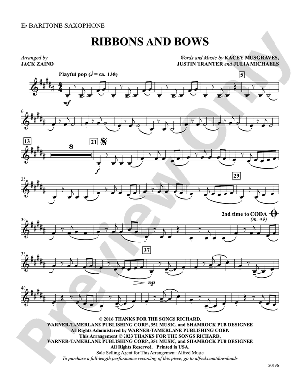 Ribbons and Bows: E-flat Baritone Saxophone: E-flat Baritone Saxophone ...