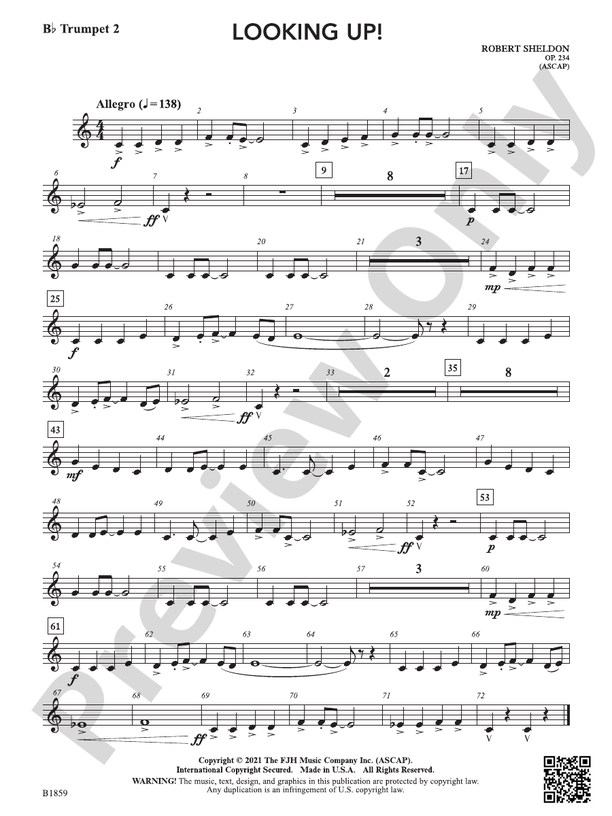 Looking Up!: B-flat Trumpet 2: B-flat Trumpet 2 Part: Robert Sheldon ...
