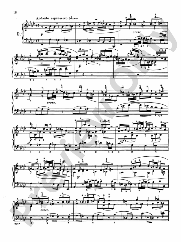 Bach: Fifteen Three-Part Inventions (Ed. Carl Czerny): 9. Three-Part ...