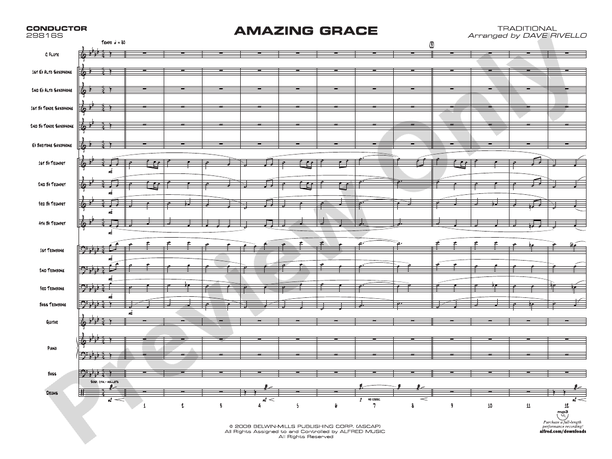 Amazing Grace: Score: Jazz Ensemble Score - Digital Sheet Music Download