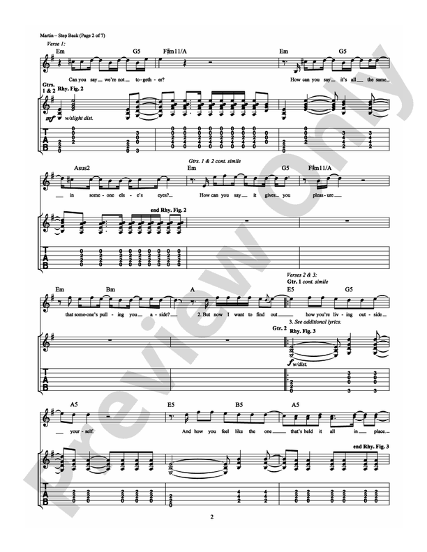 Step Back: Guitar TAB: Candlebox - Digital Sheet Music Download