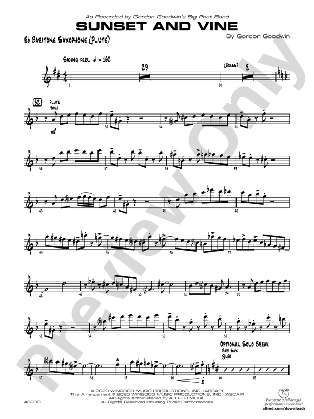 Sunset and Vine: E-flat Baritone Saxophone (Flute): E-flat Baritone ...