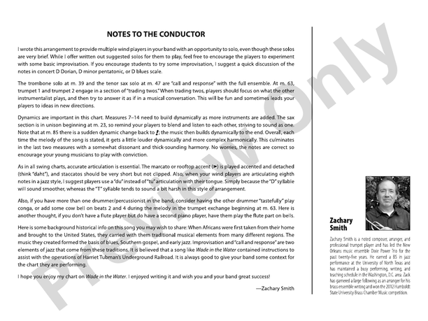 Wade in the Water: Score: Jazz Ensemble Score - Digital Sheet Music ...