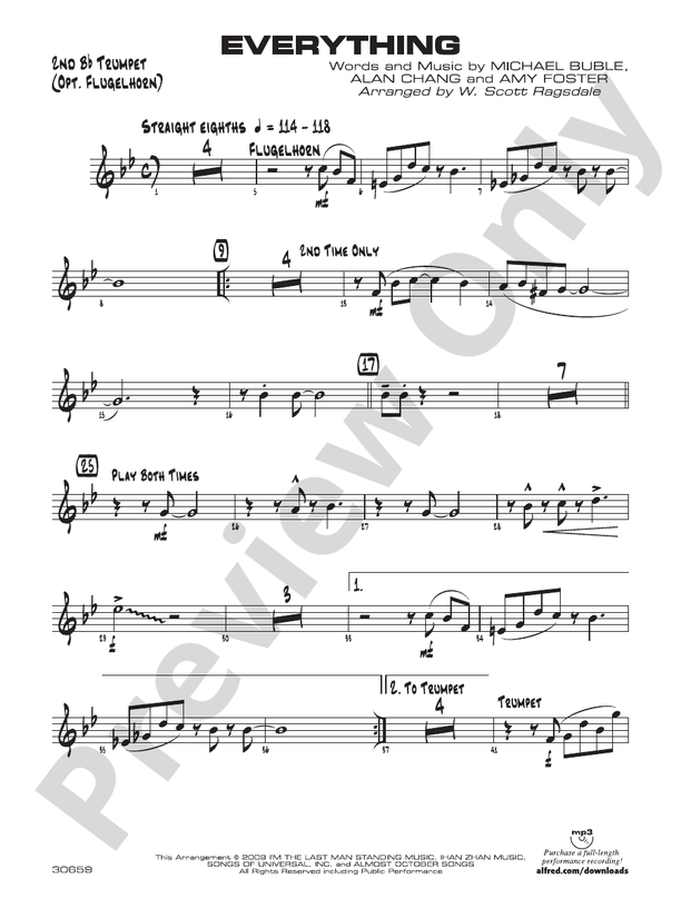 Everything: 2nd B-flat Trumpet: 2nd B-flat Trumpet Part - Digital Sheet Music Download