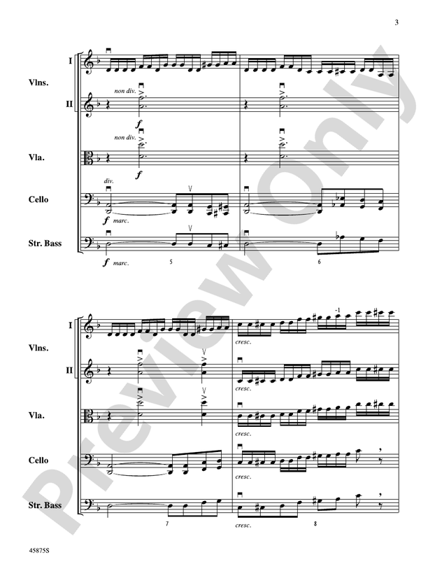 Swamp Thang: Score: String Orchestra Score - Digital Sheet Music Download