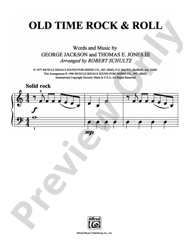 Old Time Rock & Roll: Easy Piano: Bob Seger - Digital Sheet Music Download