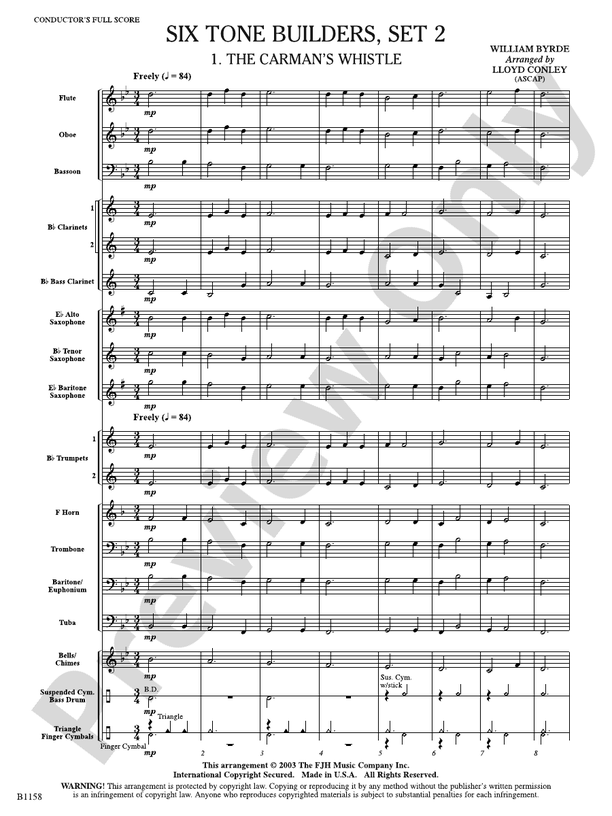 Six Tone Builders, Set 2: Score: Concert Band Score: Lloyd Conley ...