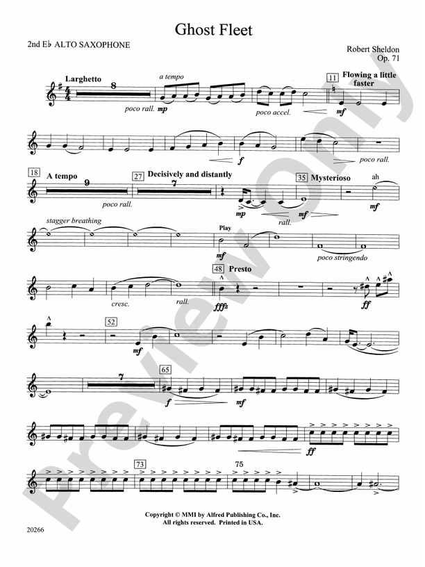 Ghost Fleet 2nd E Flat Alto Saxophone 2nd E Flat Alto Saxophone Part