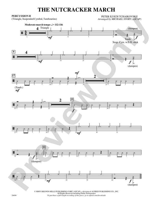 The Nutcracker March: 2nd Percussion: 2nd Percussion Part - Digital ...