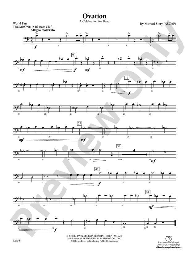 Ovation: (wp) 1st B-flat Trombone B.C.: (wp) 1st B-flat Trombone B.C ...