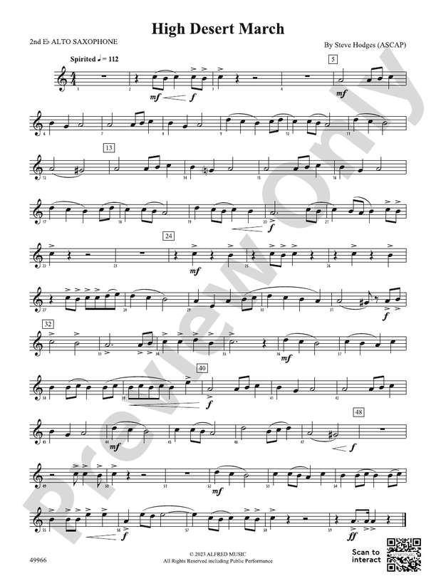 High Desert March: 2nd E-flat Alto Saxophone: 2nd E-flat Alto Saxophone ...