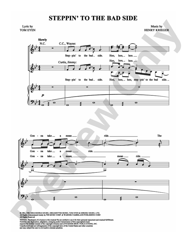 Steppin' to the Bad Side: Piano/Vocal/Chords: Henry Krieger - Digital ...