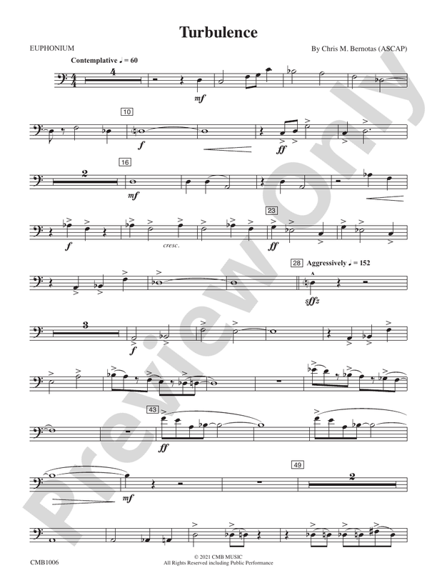 Turbulence: Baritone B.C.: Baritone B.C. Part - Digital Sheet Music ...