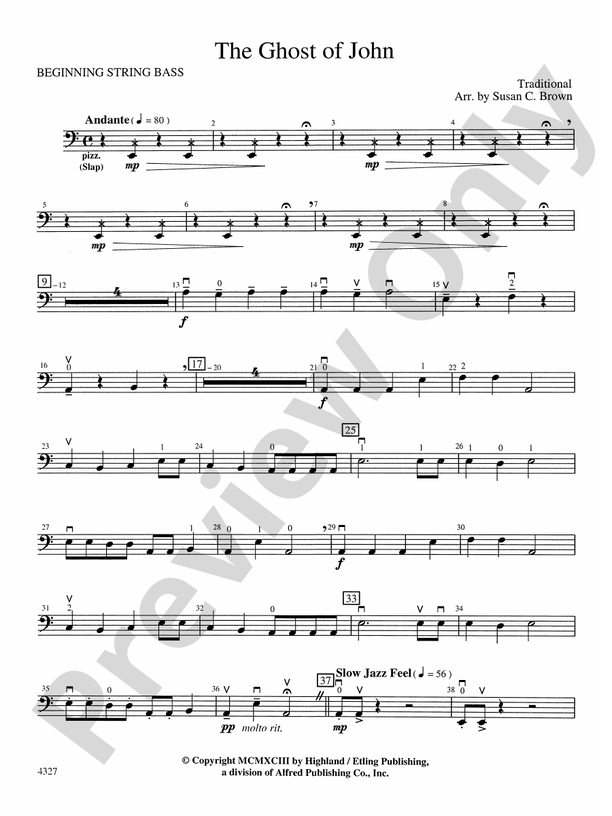 The Ghost of John: Beginning String Bass: Beginning String Bass Part ...
