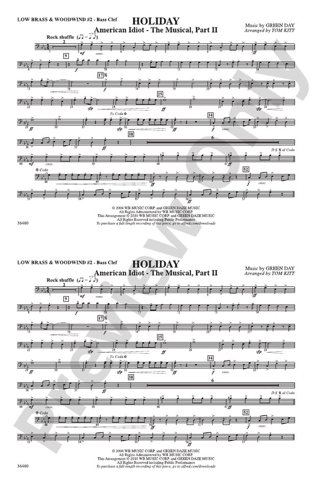 Holiday: Low Brass & Woodwinds #2 - Bass Clef: Low Brass & Woodwinds #2 ...