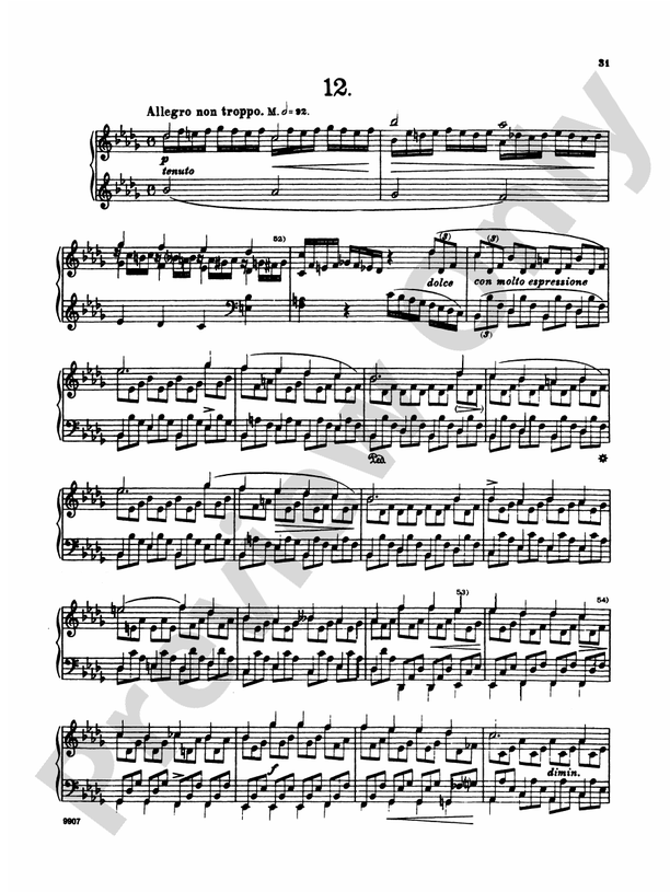 Liszt: Etudes (Volume I): Study in 12 Exercises, No. 12 Part - Digital ...