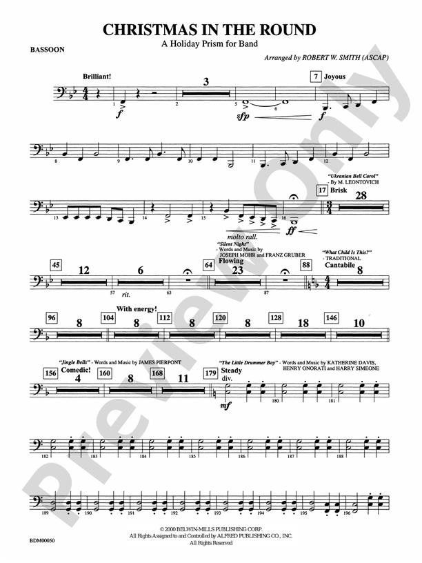 Christmas in the Round: Bassoon: Bassoon Part - Digital Sheet Music ...