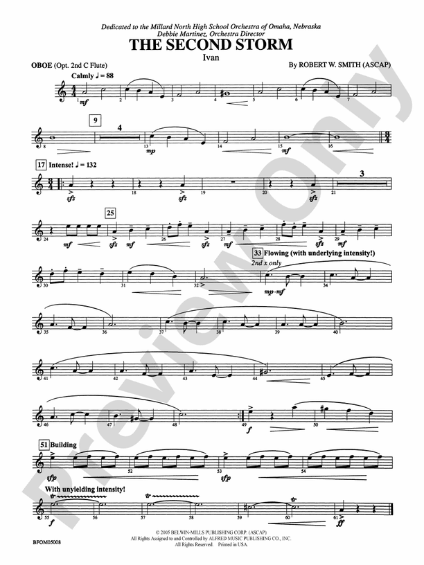 The Second Storm (Ivan): Oboe: Oboe Part - Digital Sheet Music Download