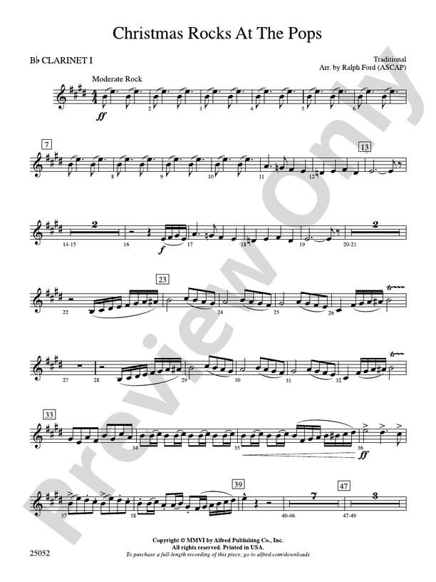 Christmas Rocks at the Pops: 1st B-flat Clarinet: 1st B-flat Clarinet ...