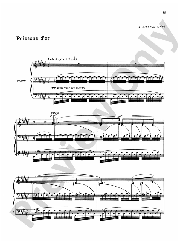 Debussy: Images (Volume II): Poissons d'or Part - Digital Sheet Music ...