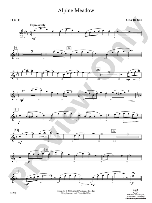 Alpine Meadow: Flute: Flute Part - Digital Sheet Music Download