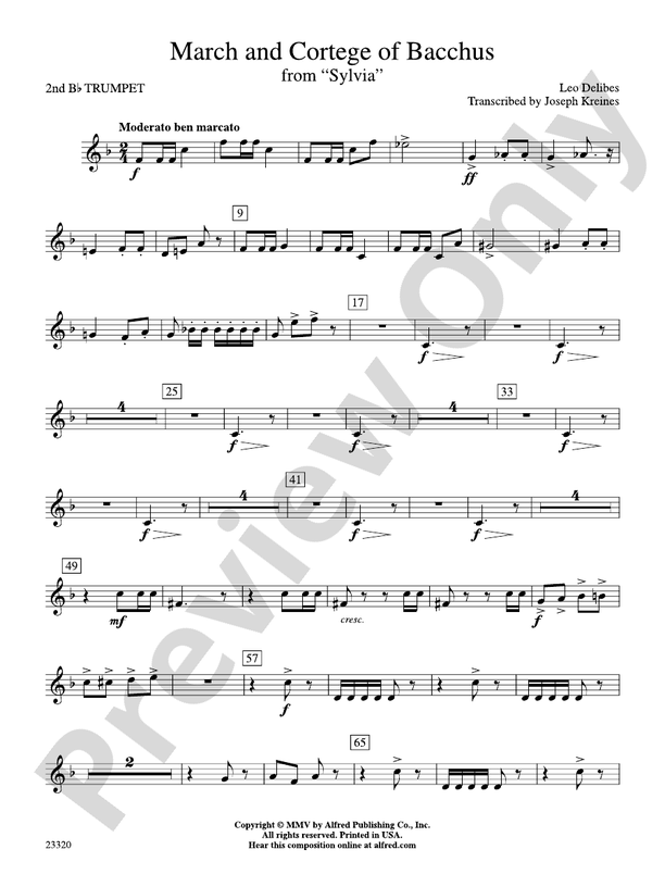 March and Cortege of Bacchus: 2nd B-flat Trumpet: 2nd B-flat Trumpet ...