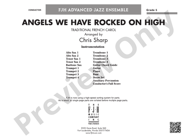 Angels We Have Rocked on High: Jazz Ensemble Conductor Score & Parts ...