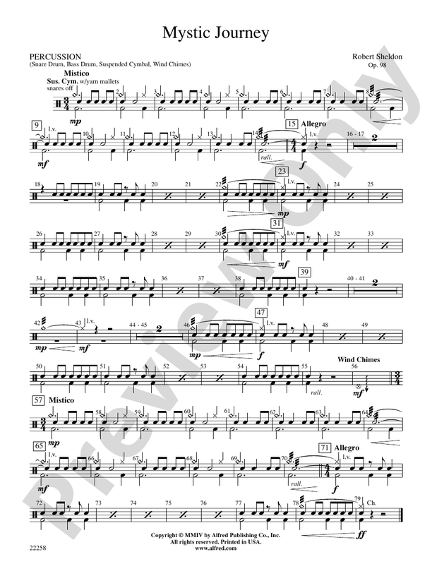 Mystic Journey: 1st Percussion: 1st Percussion Part - Digital Sheet Music Download