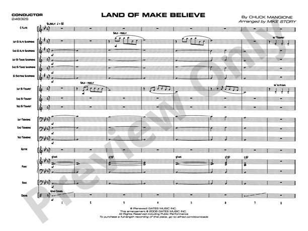Land of Make Believe: Score: Jazz Ensemble Score - Digital Sheet Music ...