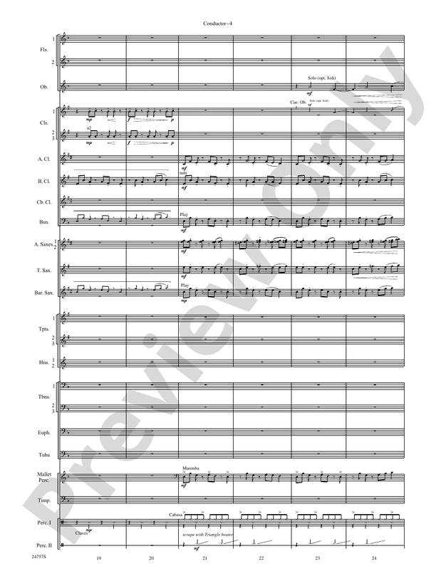 Currents: Concert Band Conductor Score & Parts: Robert W. Smith ...