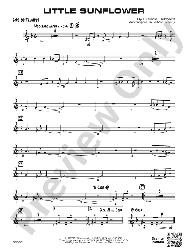 Little Sunflower: 2nd B-flat Trumpet: 2nd B-flat Trumpet Part - Digital ...
