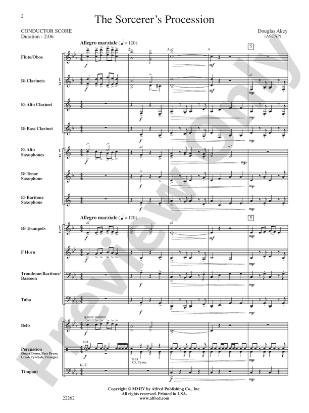 The Sorcerer's Procession: Score: Concert Band Score - Digital Sheet ...
